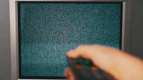 Girl Changes Channels on an Old TV with ... | Stock Video | Pond5