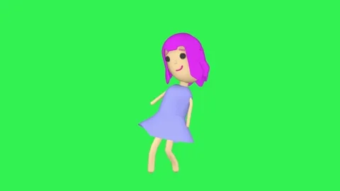 The girl is dancing. Character animation... | Stock Video | Pond5