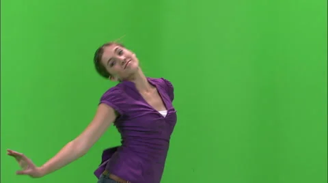 Dancing Girl Green Screen Stock Footage ~ Royalty Free Stock Videos ...