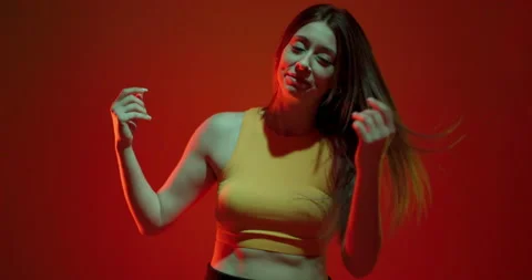 Girl dancing hip hop slow motion video. ... | Stock Video | Pond5