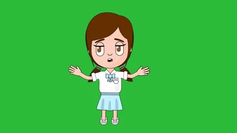 Girl Disappointed Animation Character Ta... | Stock Video | Pond5