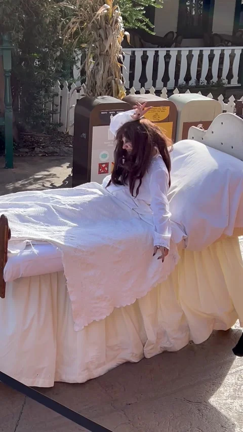 Girl From the Exorcist Dancing in Bed at... | Stock Video | Pond5