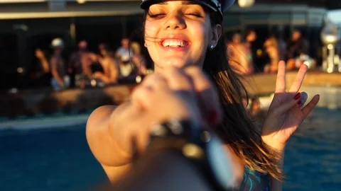 Girl holding boyfriend hand - Follow me ... | Stock Video | Pond5