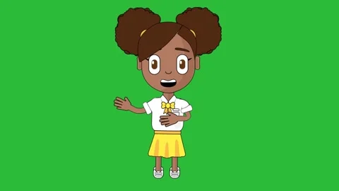 Girl Hungry Animation Character Talking ... | Stock Video | Pond5