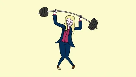 girl lifting Weight Sketch and 2d animat... | Stock Video | Pond5