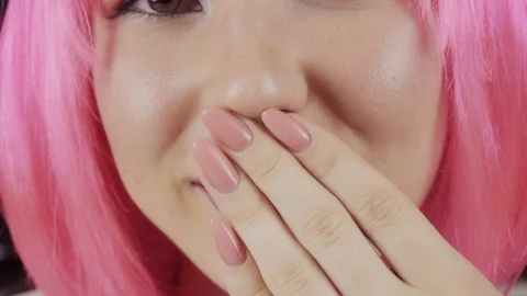 Girl with the lips of the devil. Young b... | Stock Video | Pond5