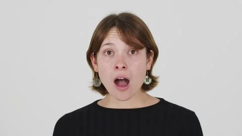 Girl Mouth Expression Stock Footage ~ Royalty Free Stock Videos | Pond5