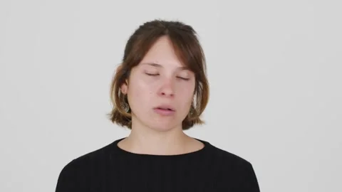 girl omg shocked face reaction surprise... | Stock Video | Pond5