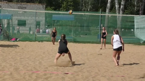 Bikini Volleyball Girls Stock Video Footage | Royalty Free Bikini ...
