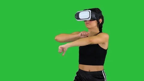 Girl playing virtual reality dancing gam... | Stock Video | Pond5