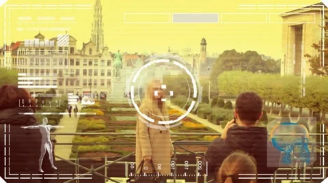 girl posing - radar - scanning - detect... | Stock Video | Pond5