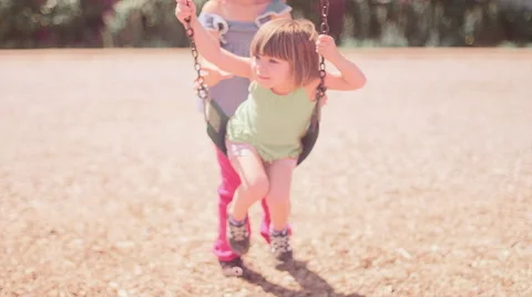 Girl Pushing Stock Footage ~ Royalty Free Stock Videos | Pond5