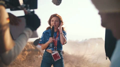 Girl Reporter Stock Footage ~ Royalty Free Stock Videos | Pond5