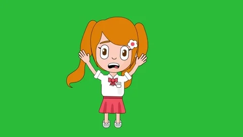 Girl Scared Animation Character Talking ... | Stock Video | Pond5