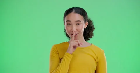 Shhh Green Screen Stock Footage ~ Royalty Free Stock Videos | Pond5