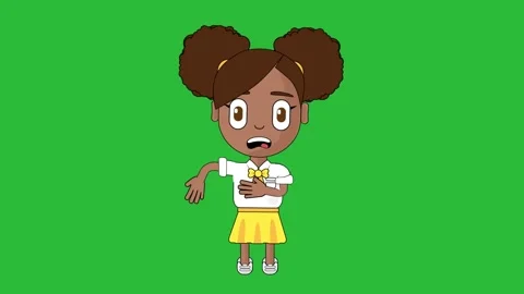 Girl Shocked Animation Character Talking... | Stock Video | Pond5