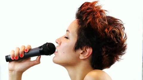 Girl Lips Singing Close Up Stock Video Footage | Royalty Free Girl Lips ...