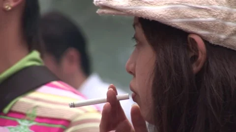 Japanese Smoking Girl Stock Footage ~ Royalty Free Stock Videos | Pond5