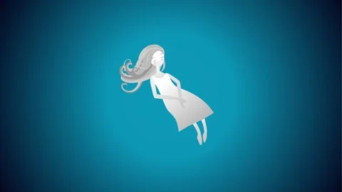 Girl soul background and 2d animation, s... | Stock Video | Pond5