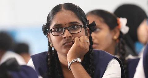 Girl student in a Class room | Stock Video | Pond5
