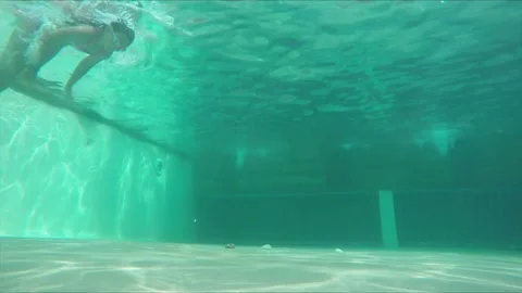 Girl Swimming Underwater Stock Video Footage | Royalty Free Girl ...