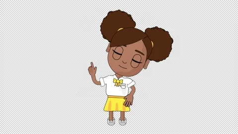 Girl Thinking Animation Character Talkin... | Stock Video | Pond5