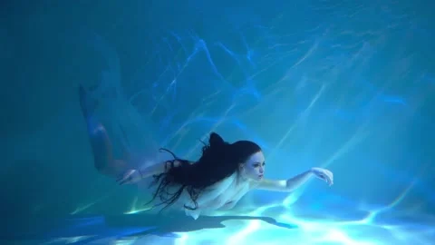 Underwater Girl Hair Stock Video Footage | Royalty Free Underwater Girl ...