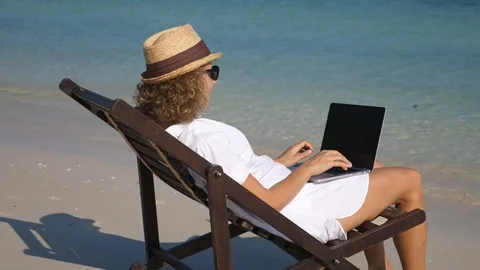 Computer Life Beach Stock Video Footage | Royalty Free Computer Life ...