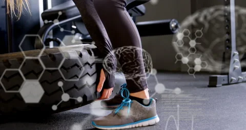 Girl workout pull up wheel over animated... | Stock Video | Pond5