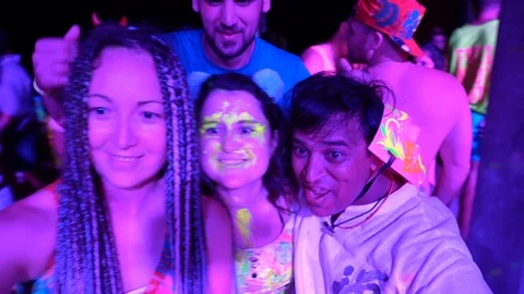 Girls and boys dance on the sandy beach ... | Stock Video | Pond5