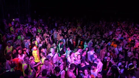 Girls and boys dance on the sandy beach ... | Stock Video | Pond5