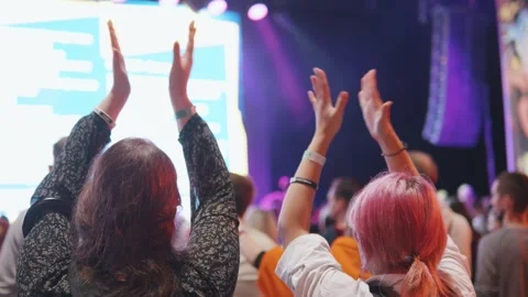 Girls clapping at music anime cosplay ga... | Stock Video | Pond5