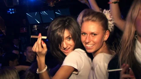 Girls dancing on the dance floor in the ... | Stock Video | Pond5