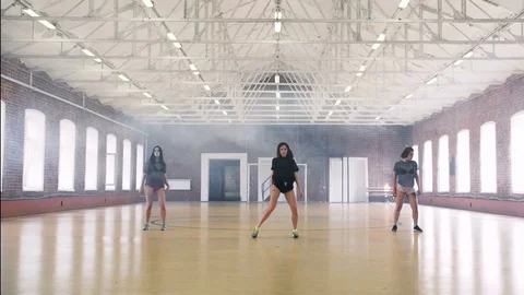 Girls twerking in sport gym | Stock Video | Pond5