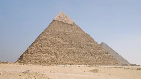 Giza Plateau Pyramid With Blue Sky Backd... | Stock Video | Pond5