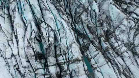 Glacier tongue, ice with volcanic ash la... | Stock Video | Pond5