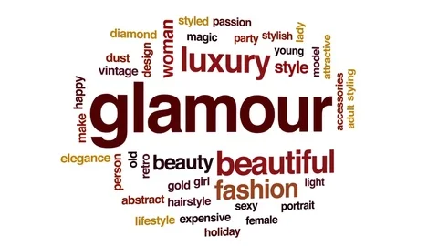 Glamour animated word cloud, text design... | Stock Video | Pond5