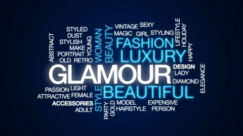 Glamour animated word cloud, text design... | Stock Video | Pond5