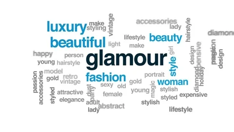 Glamour animated word cloud, text design... | Stock Video | Pond5
