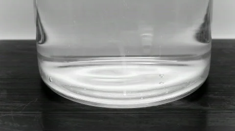 Glass beaker with boiling water | Stock Video | Pond5