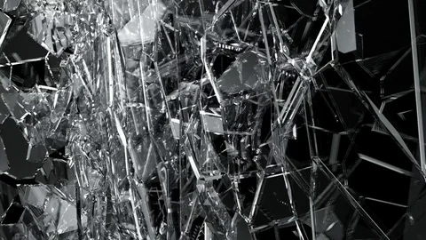 glass breaking and shatter in slow motio... | Stock Video | Pond5