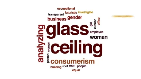 Glass ceiling animated word cloud, text ... | Stock Video | Pond5