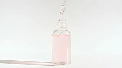 Glass cosmetic bottle with pipette. Samp... | Stock Video | Pond5