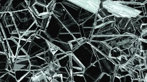 Glass crack and shatter with slow motion... | Stock Video | Pond5