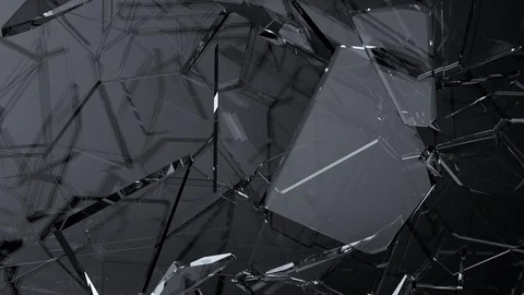 Glass crack and shatter with slow motion... | Stock Video | Pond5