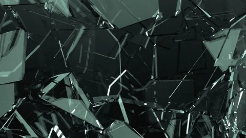 Glass crack and shatter with slow motion... | Stock Video | Pond5