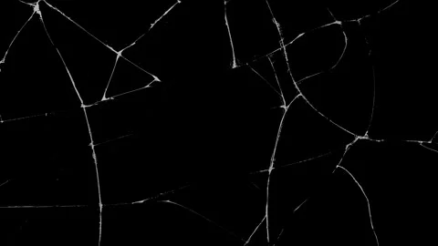 Glass Fractures on Black Background | Stock Video | Pond5