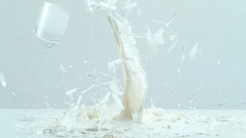 Falling Milk Stock Video Footage | Royalty Free Falling Milk Videos | Pond5