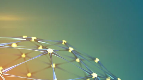 Glass network structure seamless loop 3D... | Stock Video | Pond5