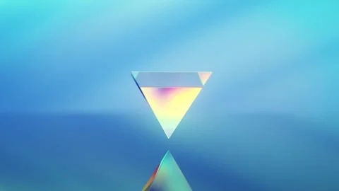 Glass pyramid and water ripples loop | Stock Video | Pond5
